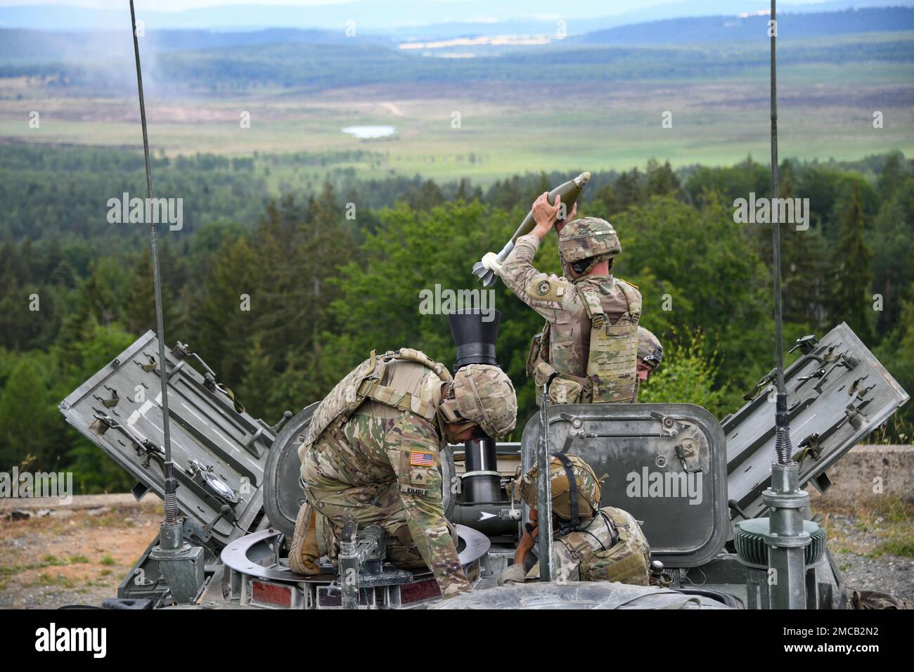 A U.S. Soldier assigned to 1st Squadron, 2nd Cavalry Regiment prepares ...