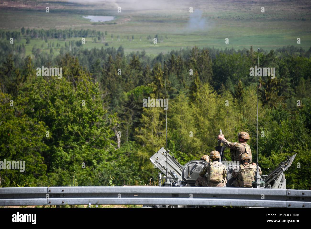 A U.S. Soldier assigned to 1st Squadron, 2nd Cavalry Regiment prepares ...