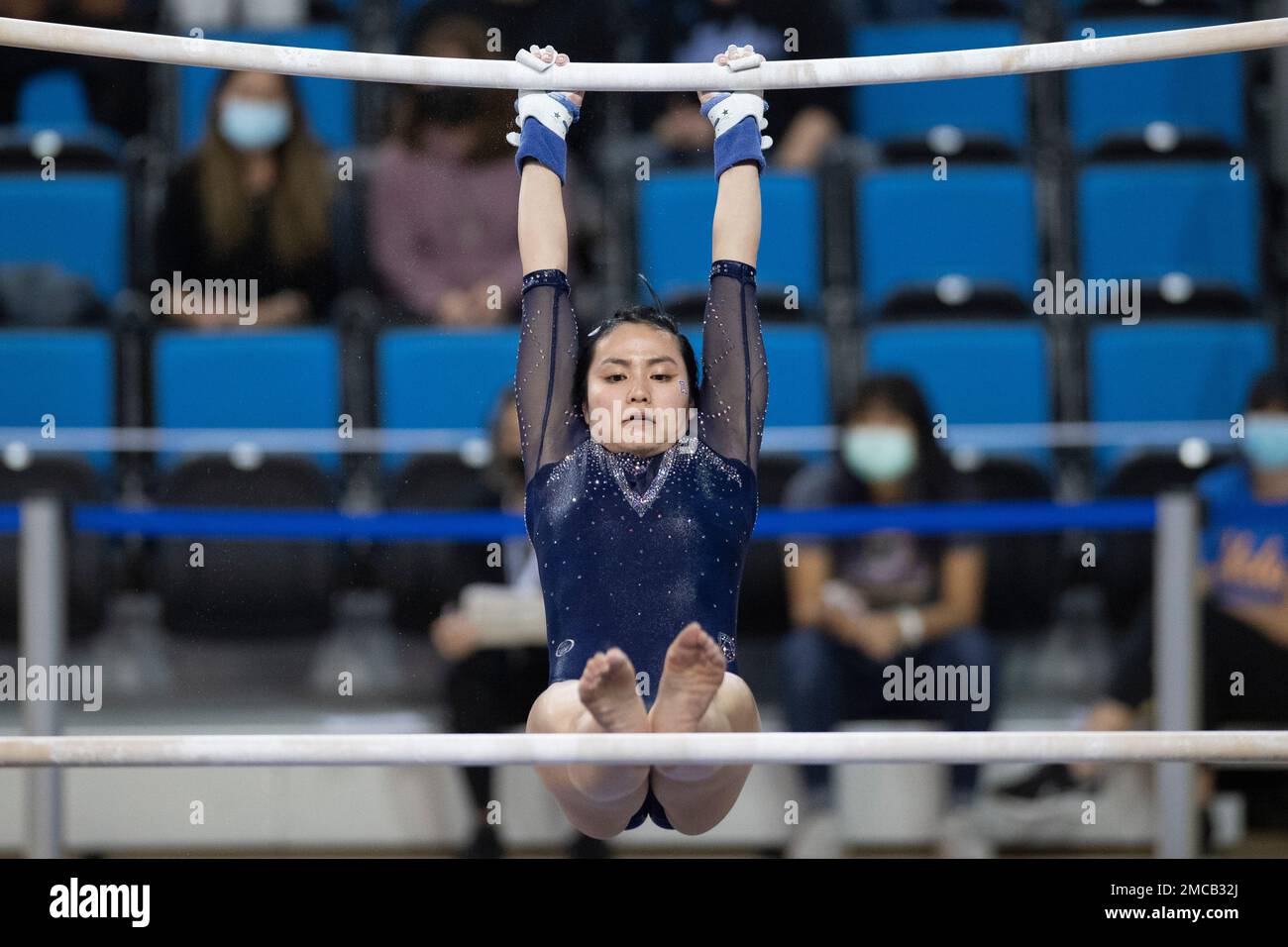Arizona's Malia Hargrove on the uneven parallel bars during an NCAA ...