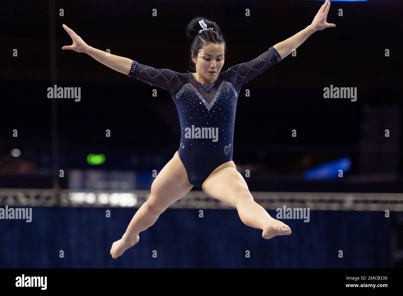 Arizona's Malia Hargrove on the balance beam during an NCAA gymnastics ...