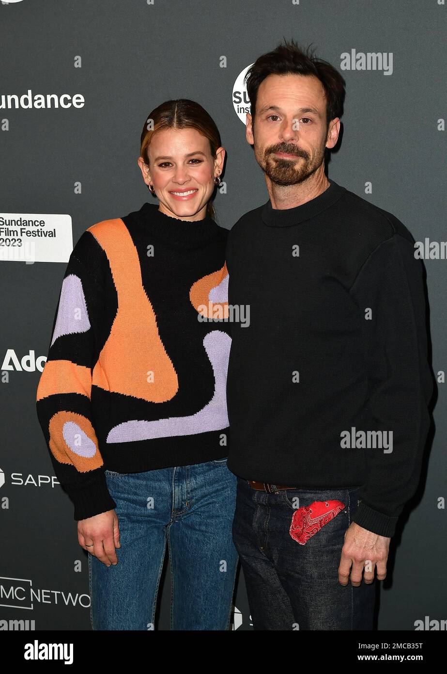 Scoot McNairy and Sosie Bacon attend the 2023 Sundance Film Festival ...