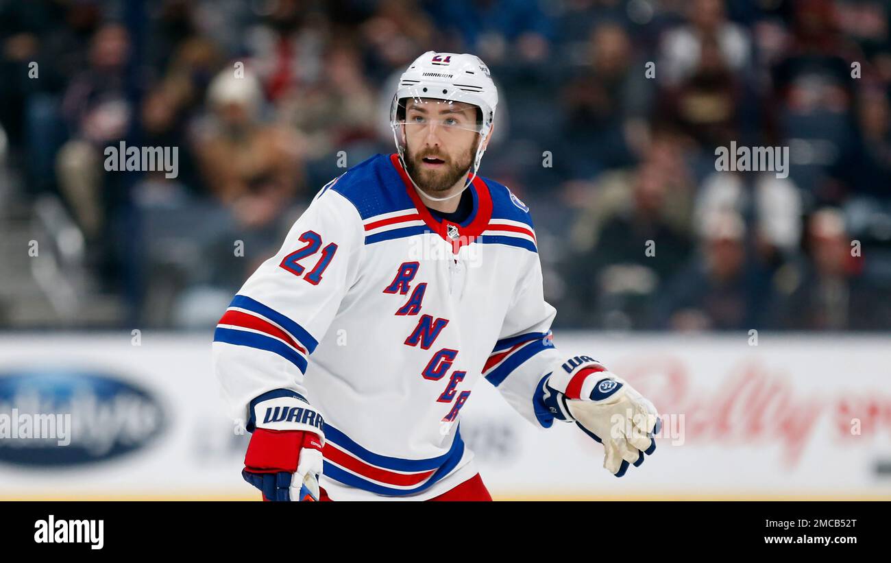 New York Rangers forward Barclay Goodrow is seen during an NHL hockey ...
