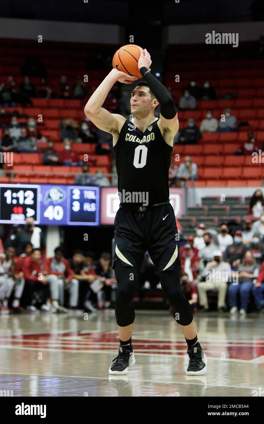Colorado guard Luke O'Brien shoots during the second half of an NCAA ...