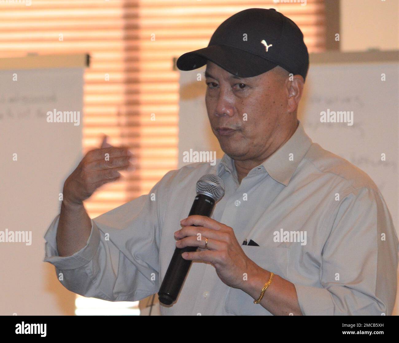 Anan Chitaman, director, Logistics Readiness Center-Okinawa, makes a ... Anan Chitaman, director, Logistics Readiness Center-Okinawa, makes a ...