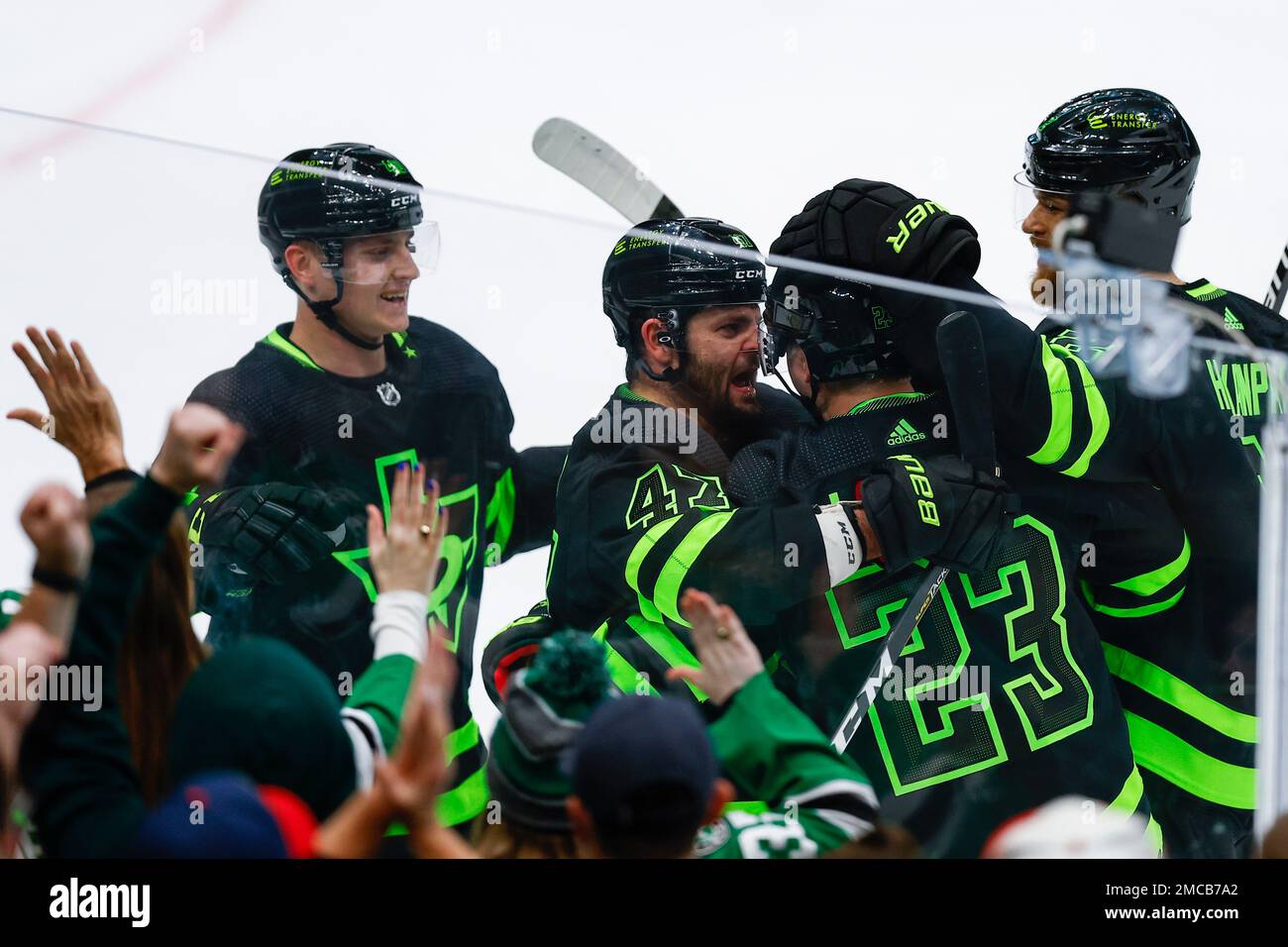 Dallas Stars forward Alexander Radulov (47) is congratulated by ...