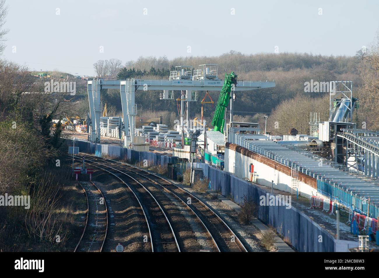 West Ruislip, UK. 21st January, 2023. The HS2 High Speed Rail 2 West ...