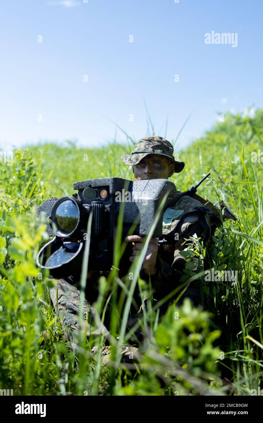 U.S. Marine Corps Lance Cpl. John Mangold, an anti-tank gunner with 3d ...