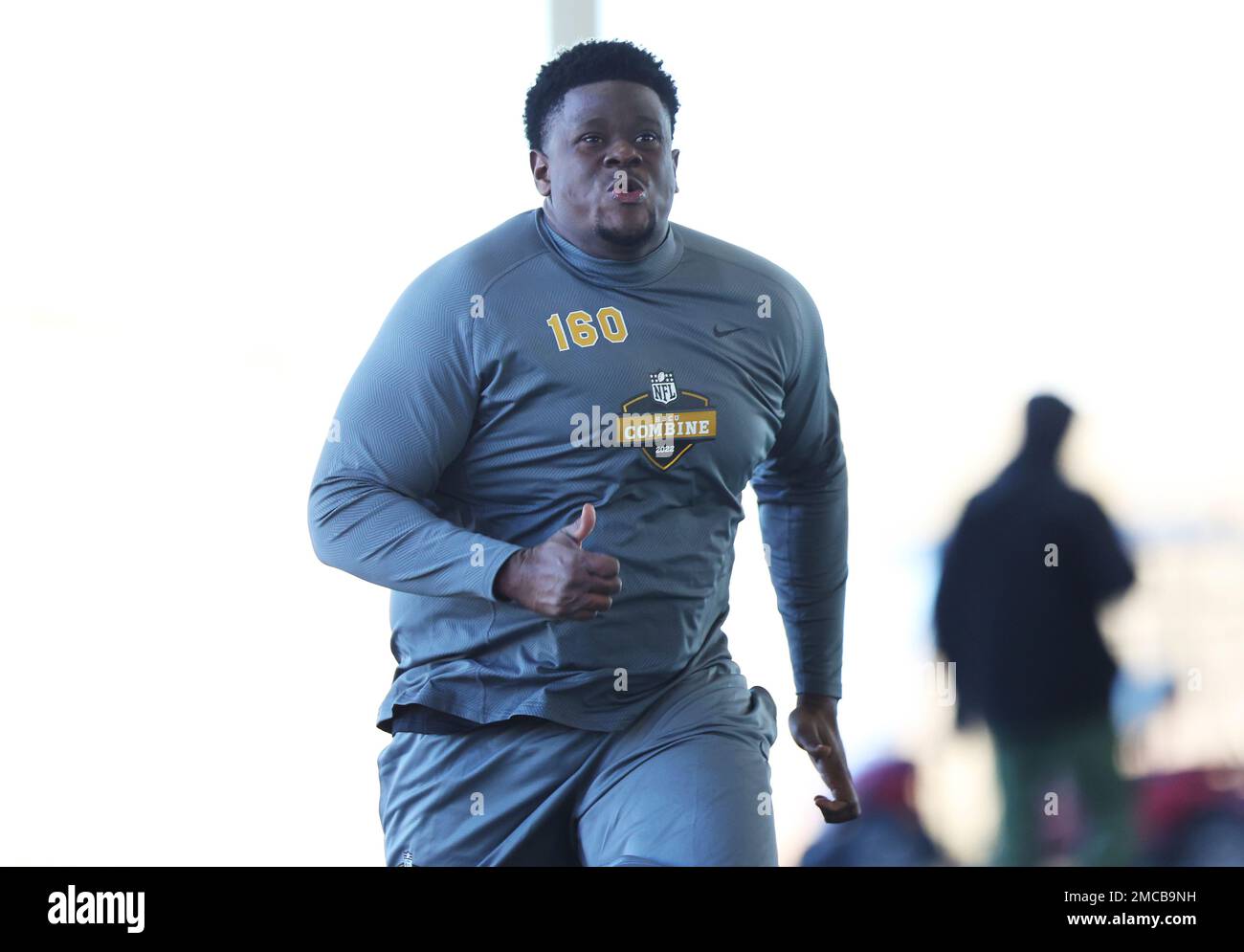 Virginia State offensive tackle Zachary Wilcox runs the 40-yard dash at ...