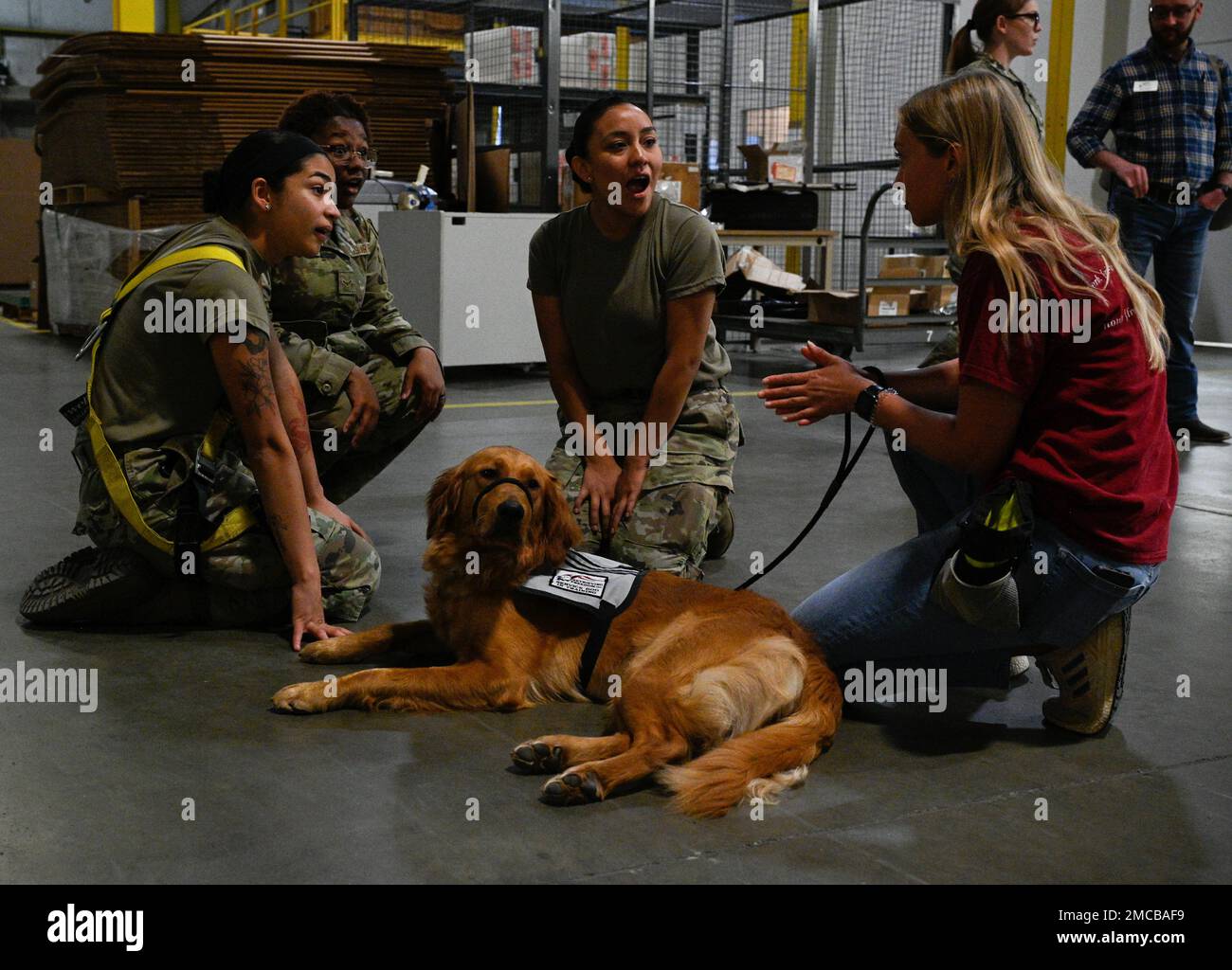 Airmen with the 509th Logistic Readiness Squadron interact with Iris ...