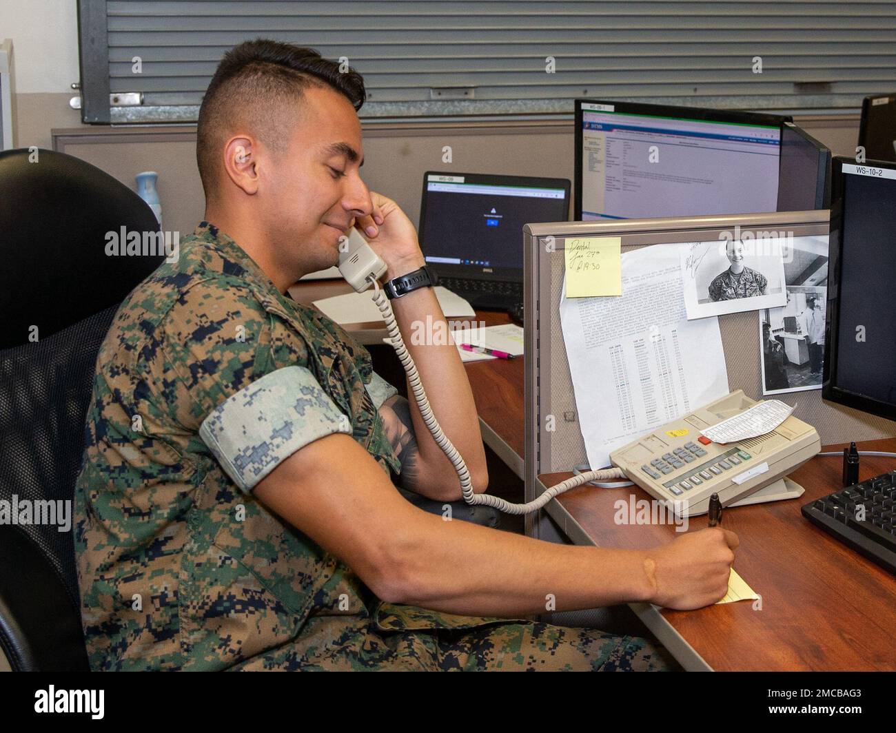 U.S. Marine Corps Cpl. Jose R. Crosby, a finance technician with ...