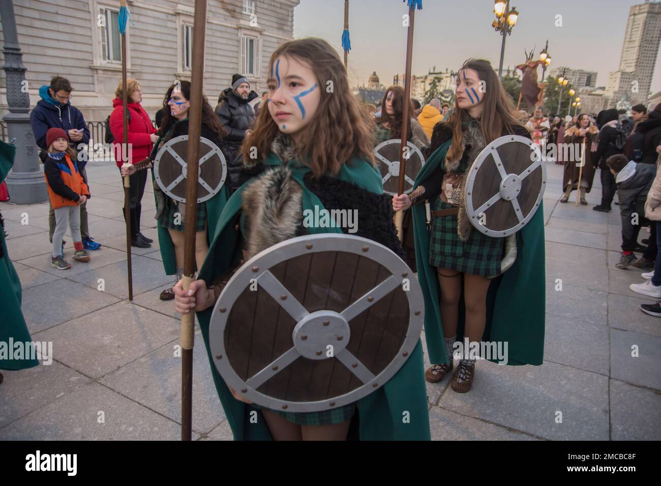 More than a hundred Roman legionnaires, with standards and drums, have ...