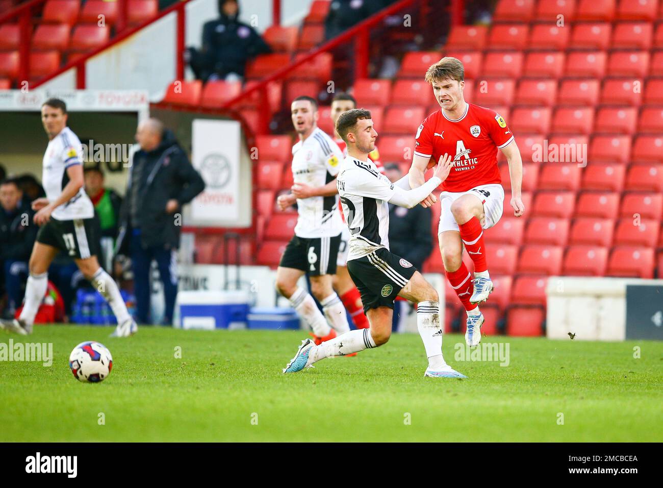 Oakwell Stadium, Barnsley, England - 21st January 2023 Luca Connell (48 ...