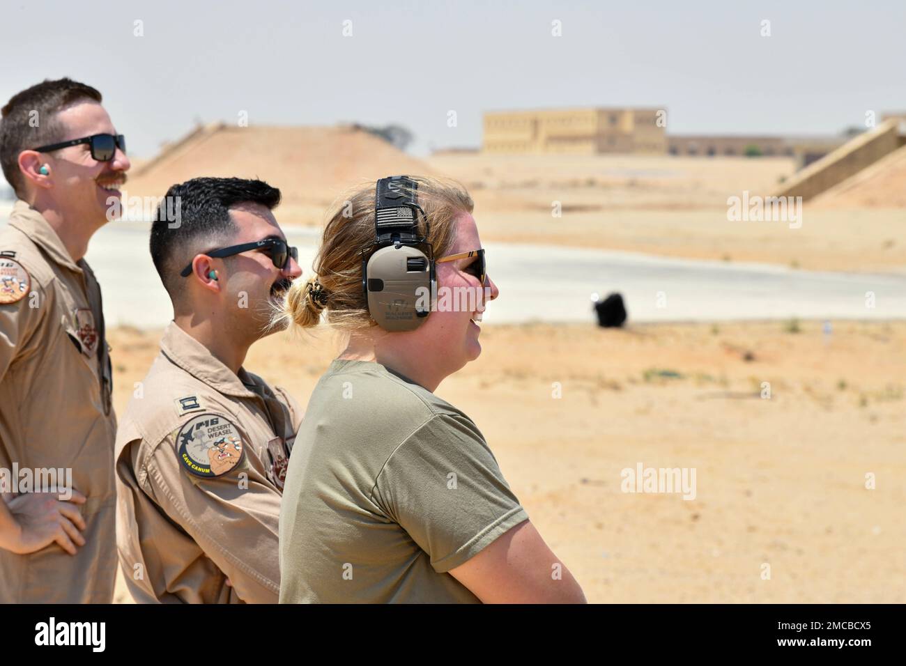 U.S. Airmen assigned to the 179th Expeditionary Fighter Squadron ...