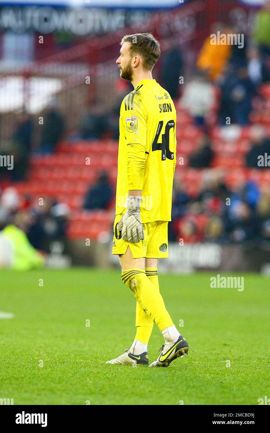 Oakwell Stadium, Barnsley, England - 21st January 2023 Toby Savin ...