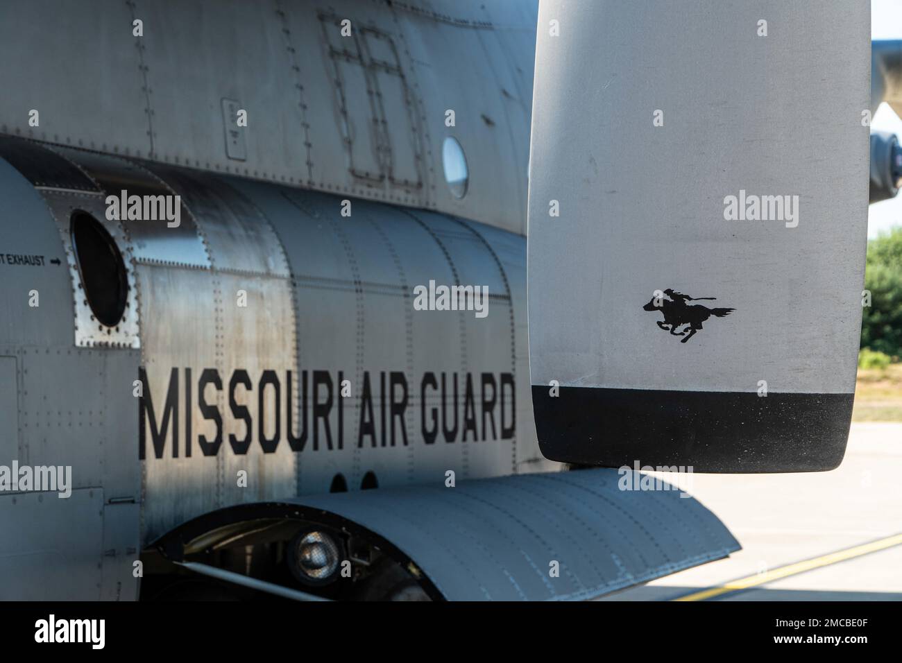 A C-130 Hercules aircraft assigned to the 139th Airlift Wing, Missouri ...