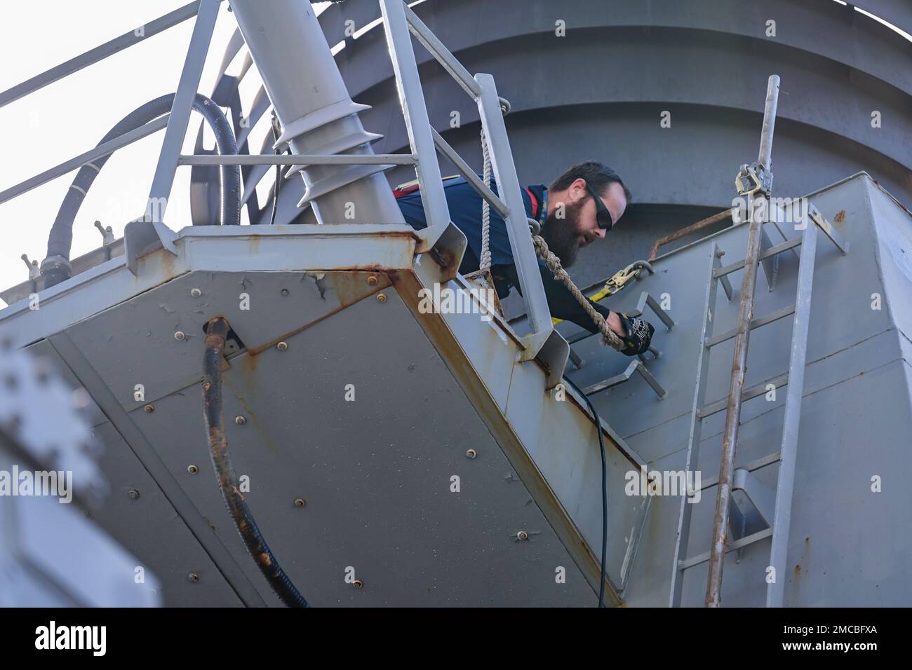 Jered Herndon, a telemetry technician in the Performance Assessment ...