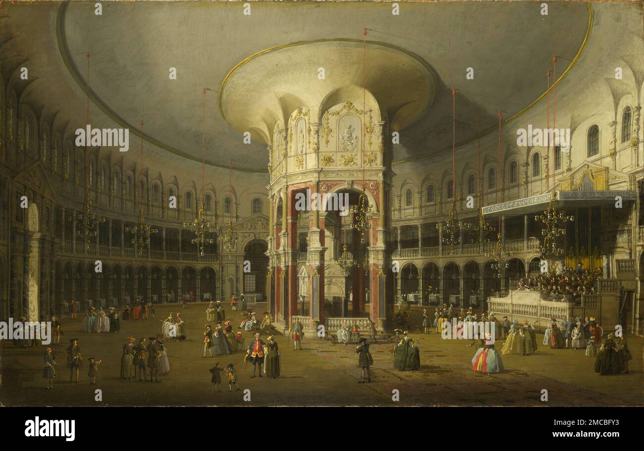 London: Interior of the Rotunda at Ranelagh. Canaletto. 1754 Stock ...