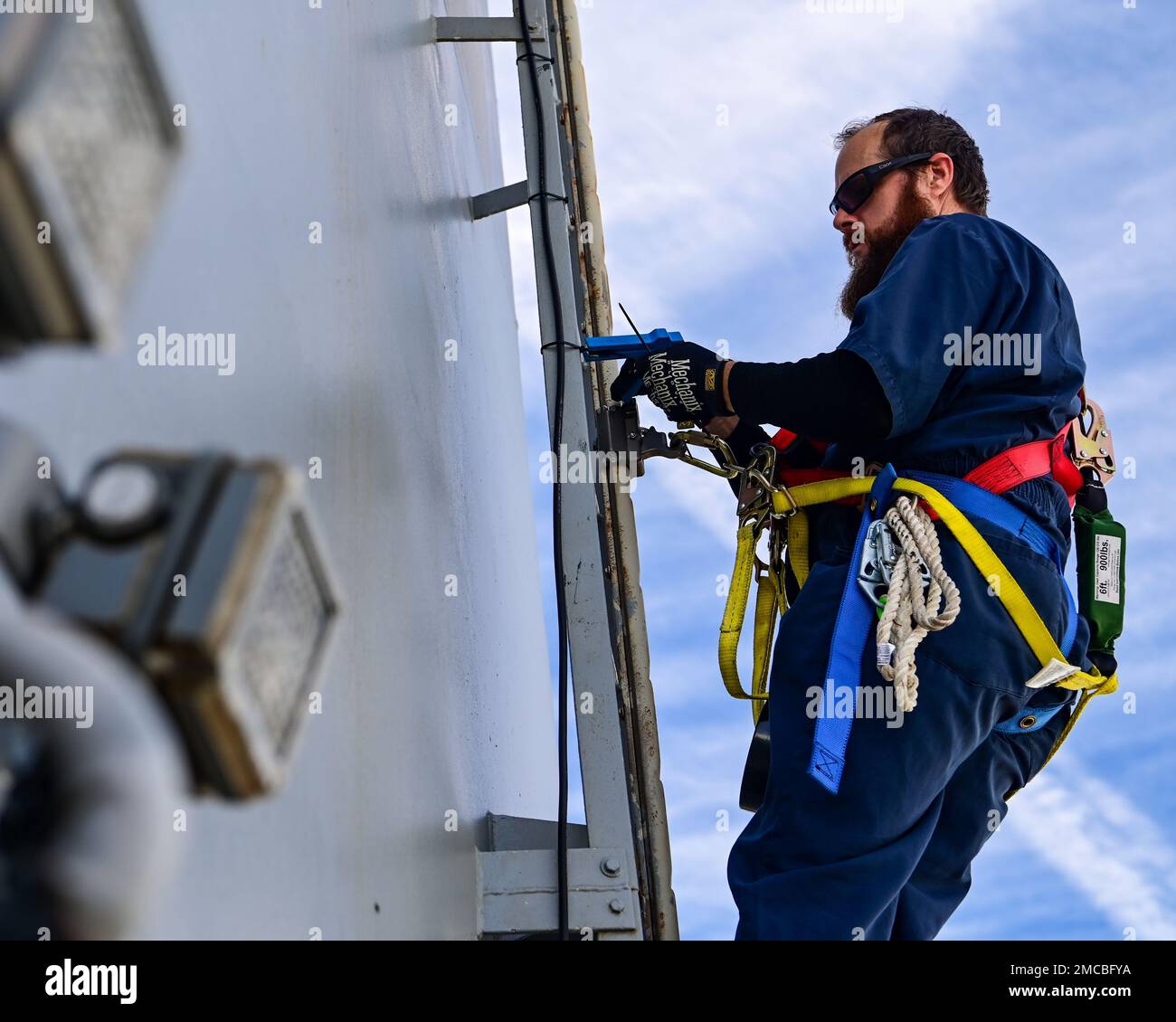 Jered Herndon, a telemetry technician in the Performance Assessment ...