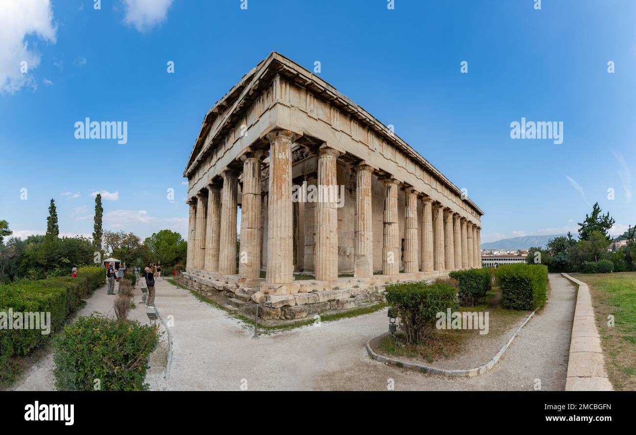 A picture of the Temple of Hephaestus Stock Photo - Alamy
