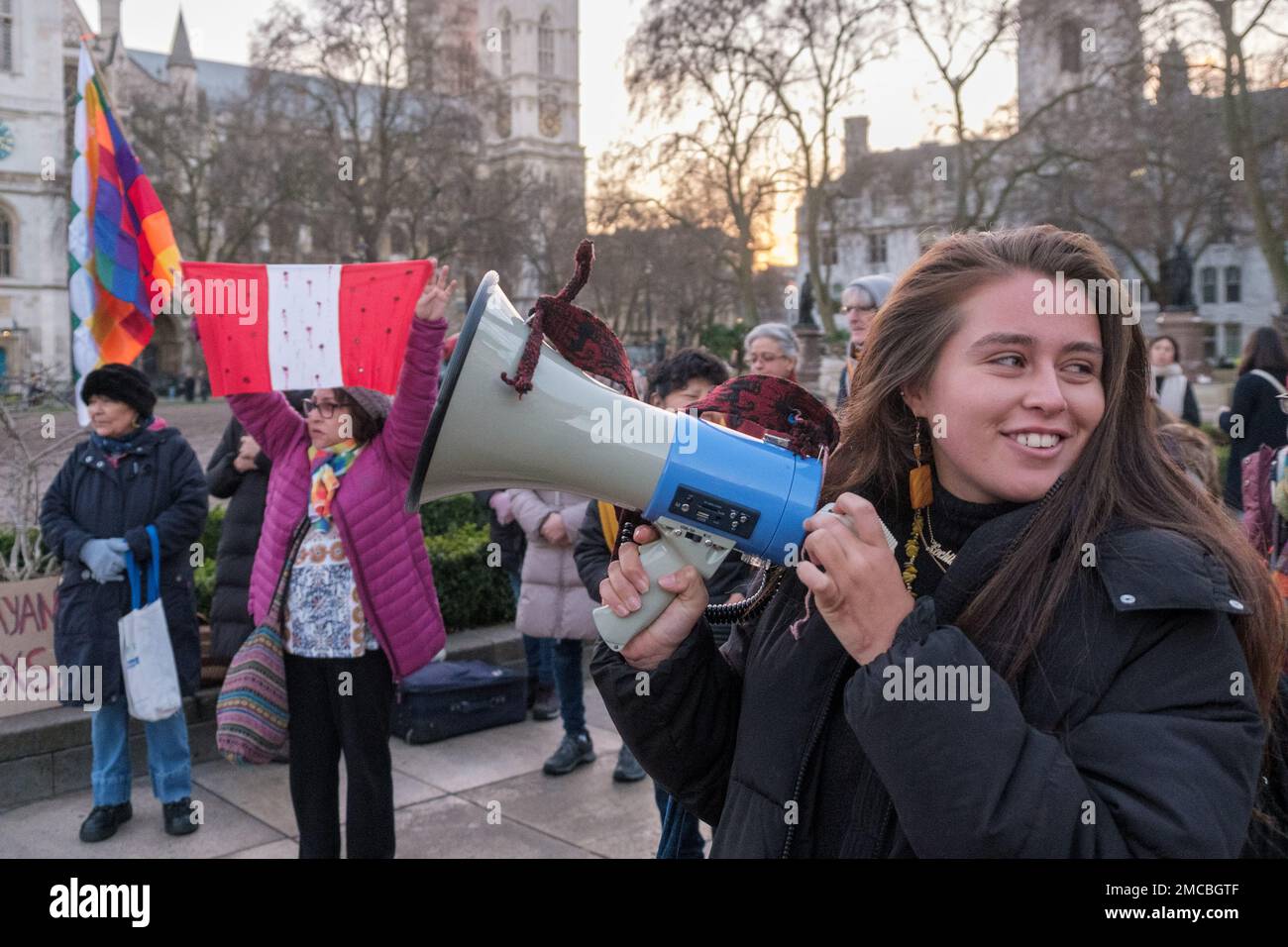 London, UK. 21 Jan 2023. Plataforma 12 de Octubre and Movimiento ...