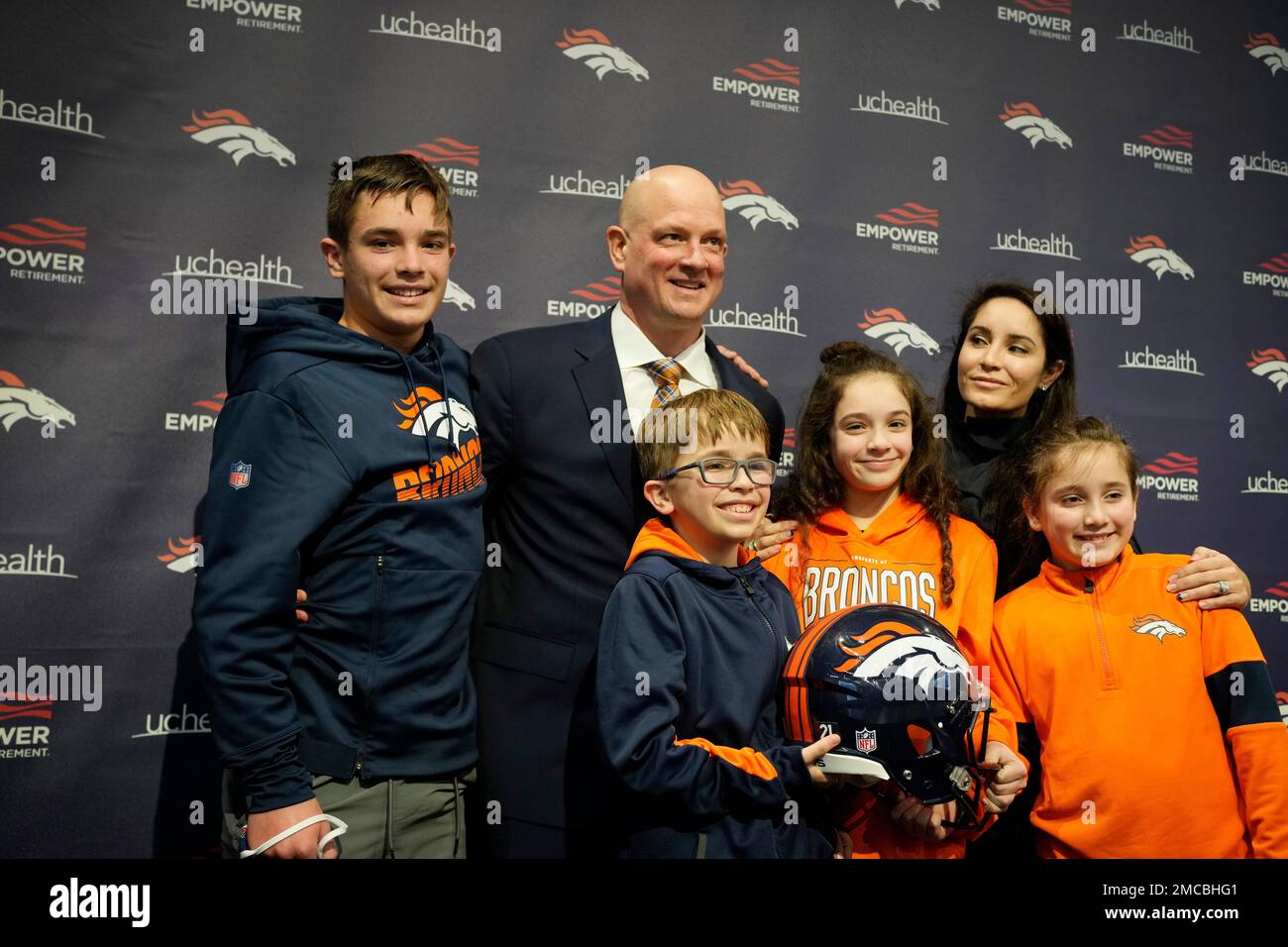 The family of new Broncos head coach Nathaniel Hackett, London, 11 ...