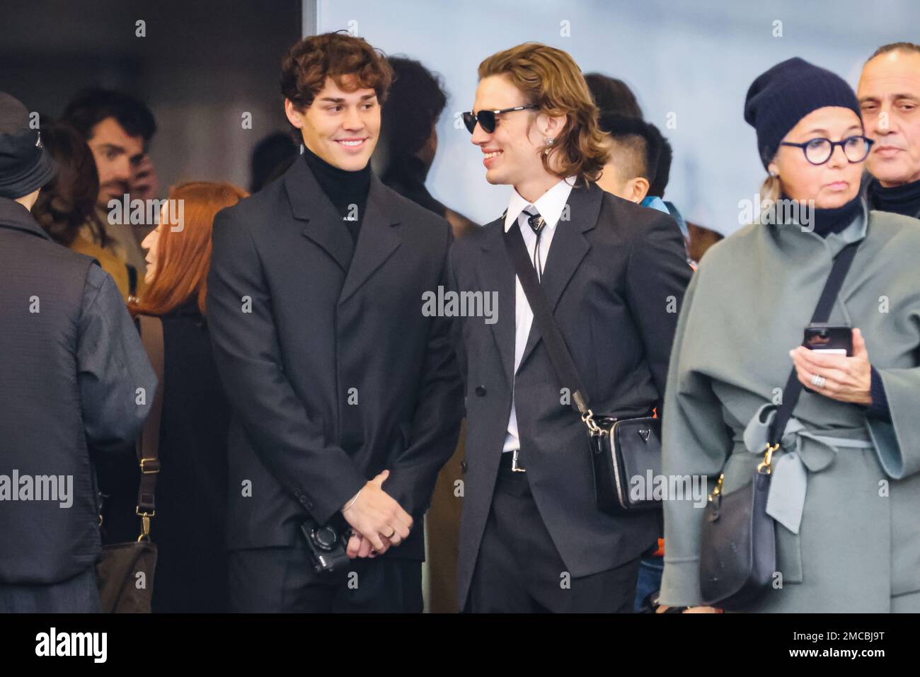 Milan, Italy. 15th Jan, 2023. American TikTokers Noah Beck and Vinnie ...