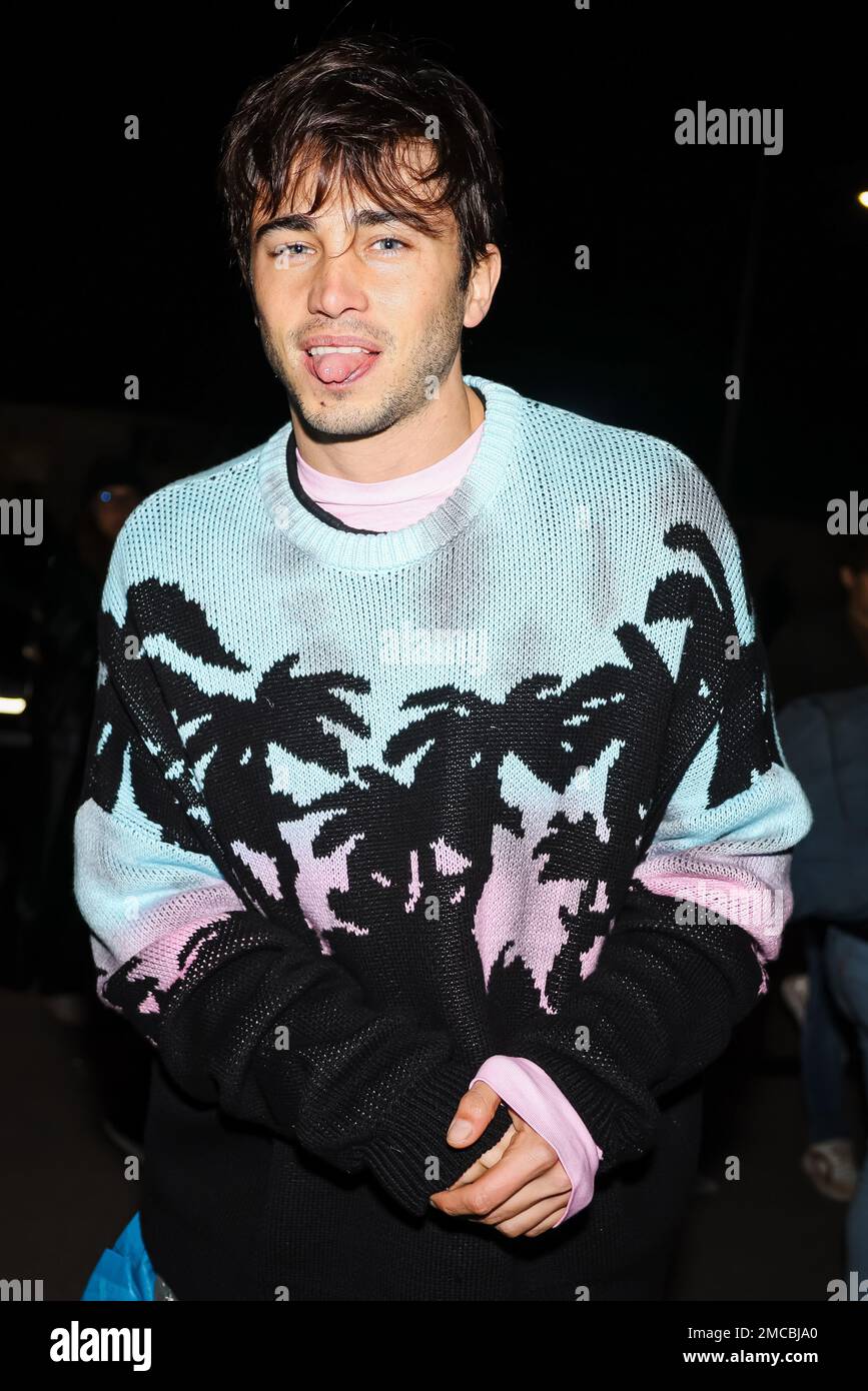 Milan, Italy. 13th Jan, 2023. Riki attends the DSQUARED2 Fashion Show ...