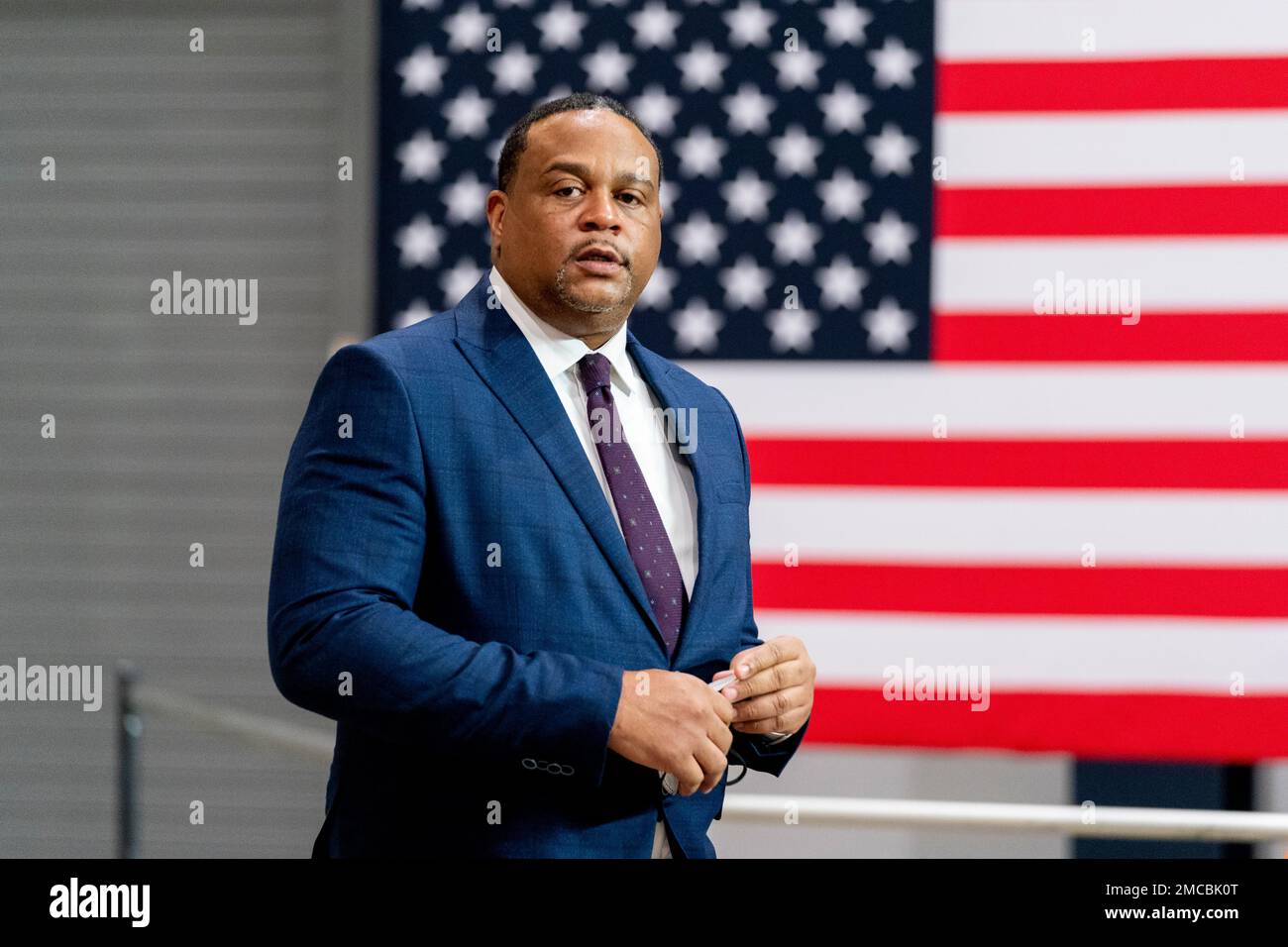 Pittsburgh Mayor Ed Gainey arrives to speak at Carnegie Mellon ...