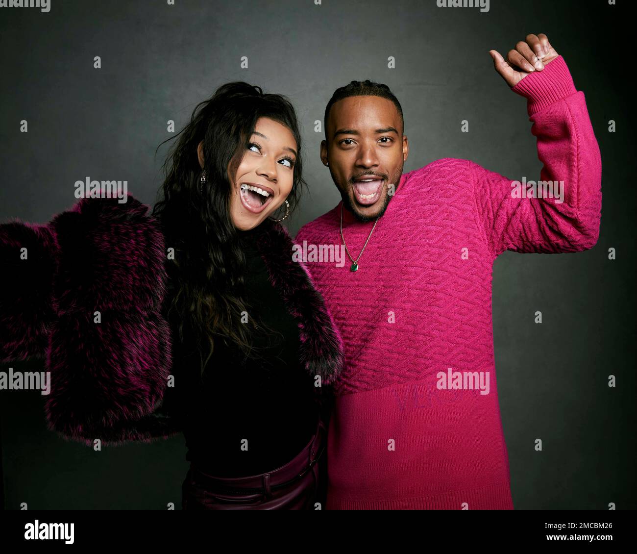 Sierra Capri, left, and Algee Smith pose for a portrait to promote the ...