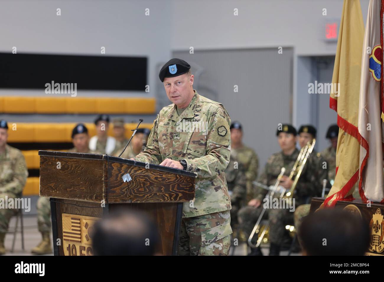 Brig. Gen. Steven L. Allen speaks to attendees at the 19th ...