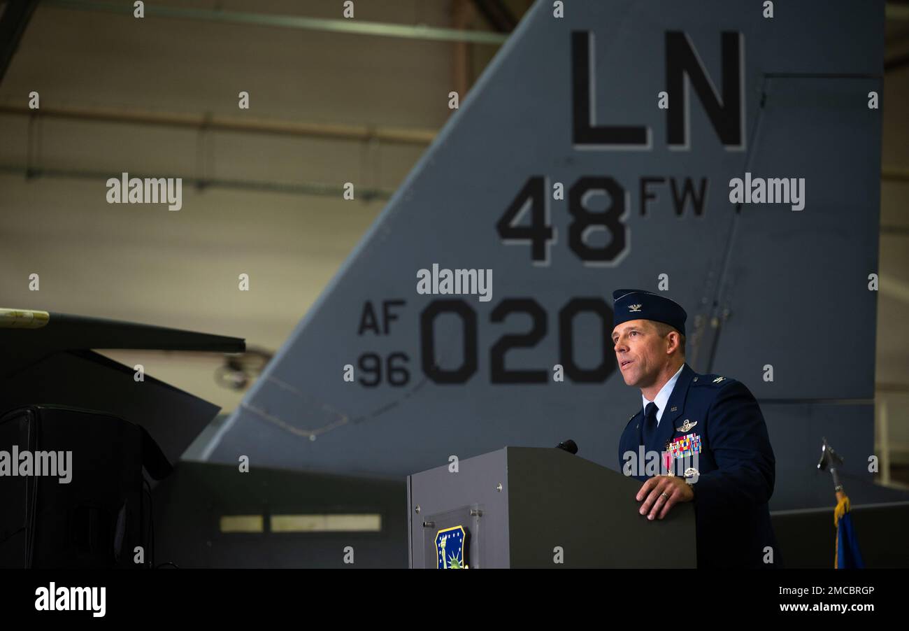 U.S. Air Force Col. Jason Camilletti, outgoing 48th Fighter Wing ...