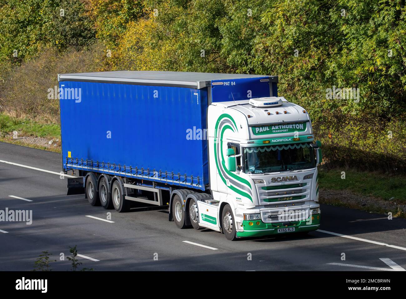 Paul Arthurton Transport Scania R450 KX65 RLO Stock Photo - Alamy