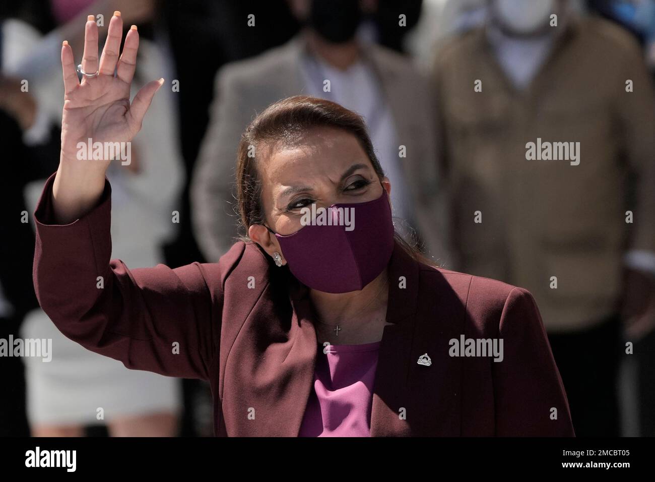 President-elect Xiomara Castro arrives for her inauguration as Honduras ...