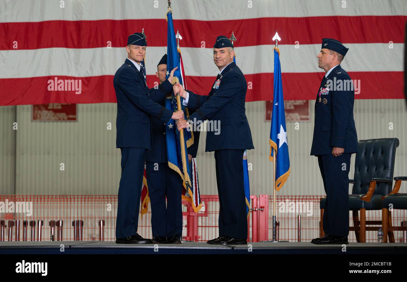 U.S. Air Force Maj. Gen. Derek France (left), Third Air Force commander ...