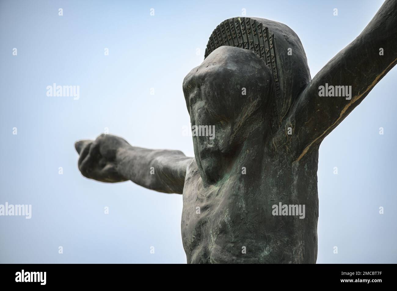 The statue of the Risen Christ in Medjugorje, Bosnia and Herzegovina ...