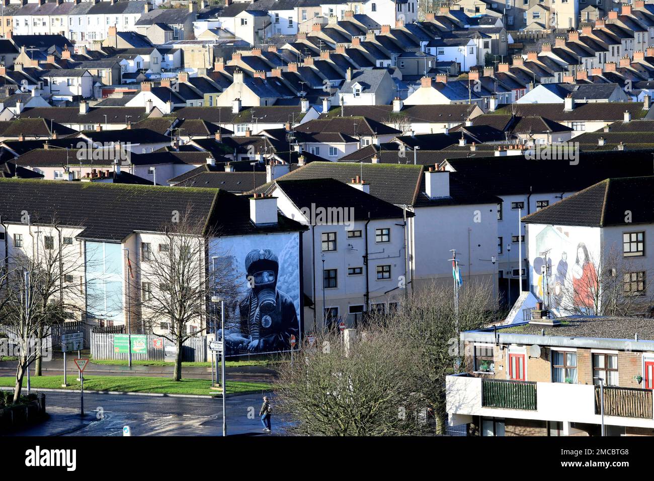 Bloody Sunday murals in the Bogside area of Londonderry, Northern ...