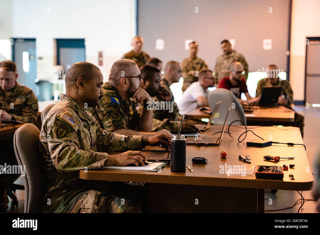 Members of the 169th Cyber Protection Team and members of the Armed ...