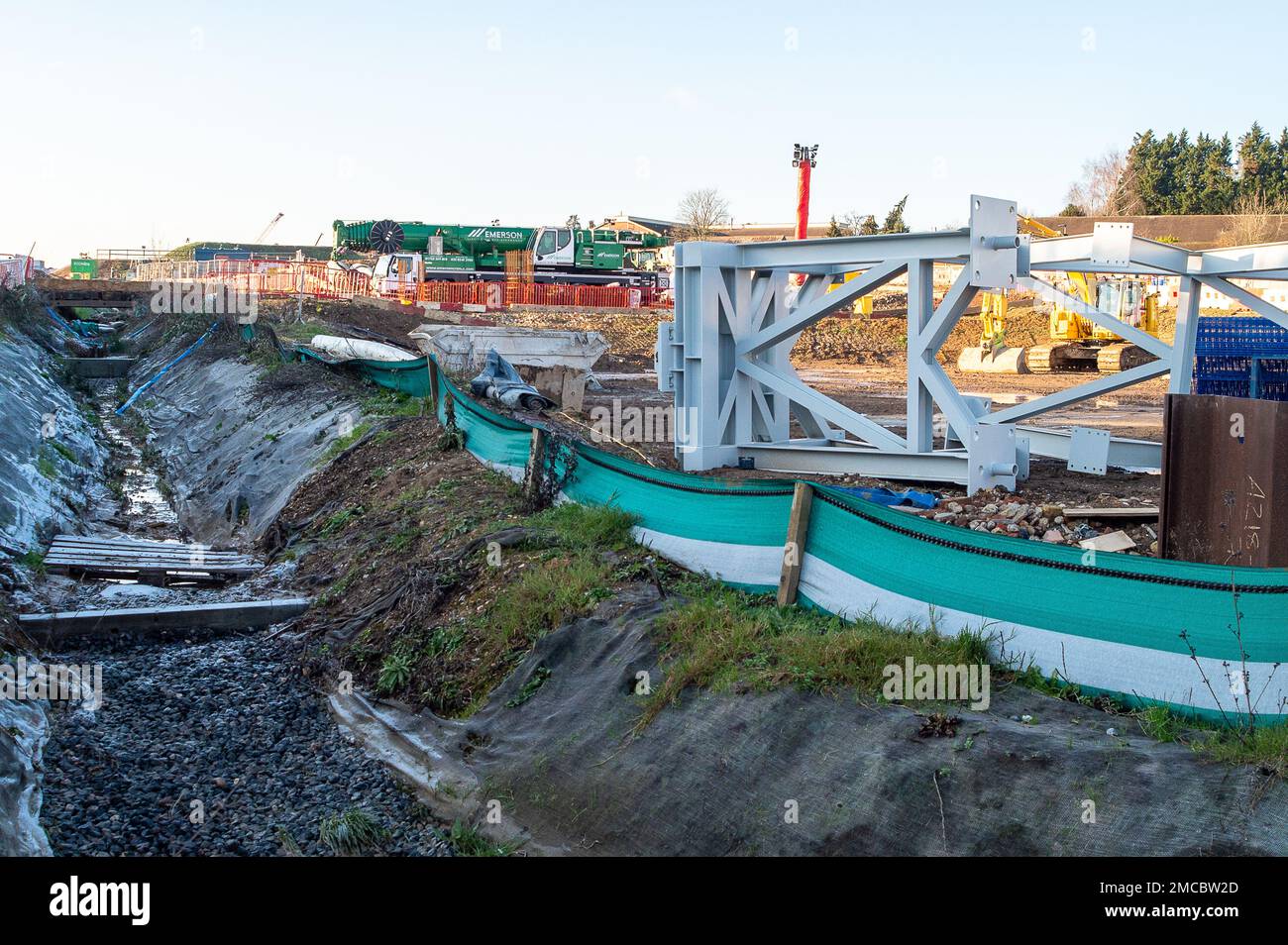 West Ruislip, UK. 21st January, 2023. The HS2 construction site at ...