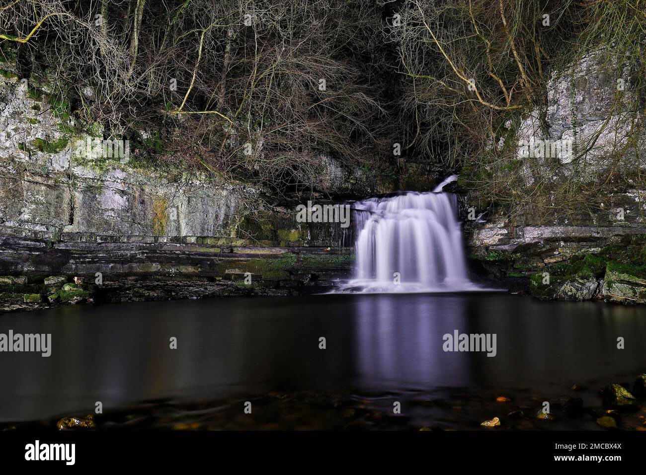 West Burton Falls in North Yorkshire, also known as 'Cauldron Falls ...