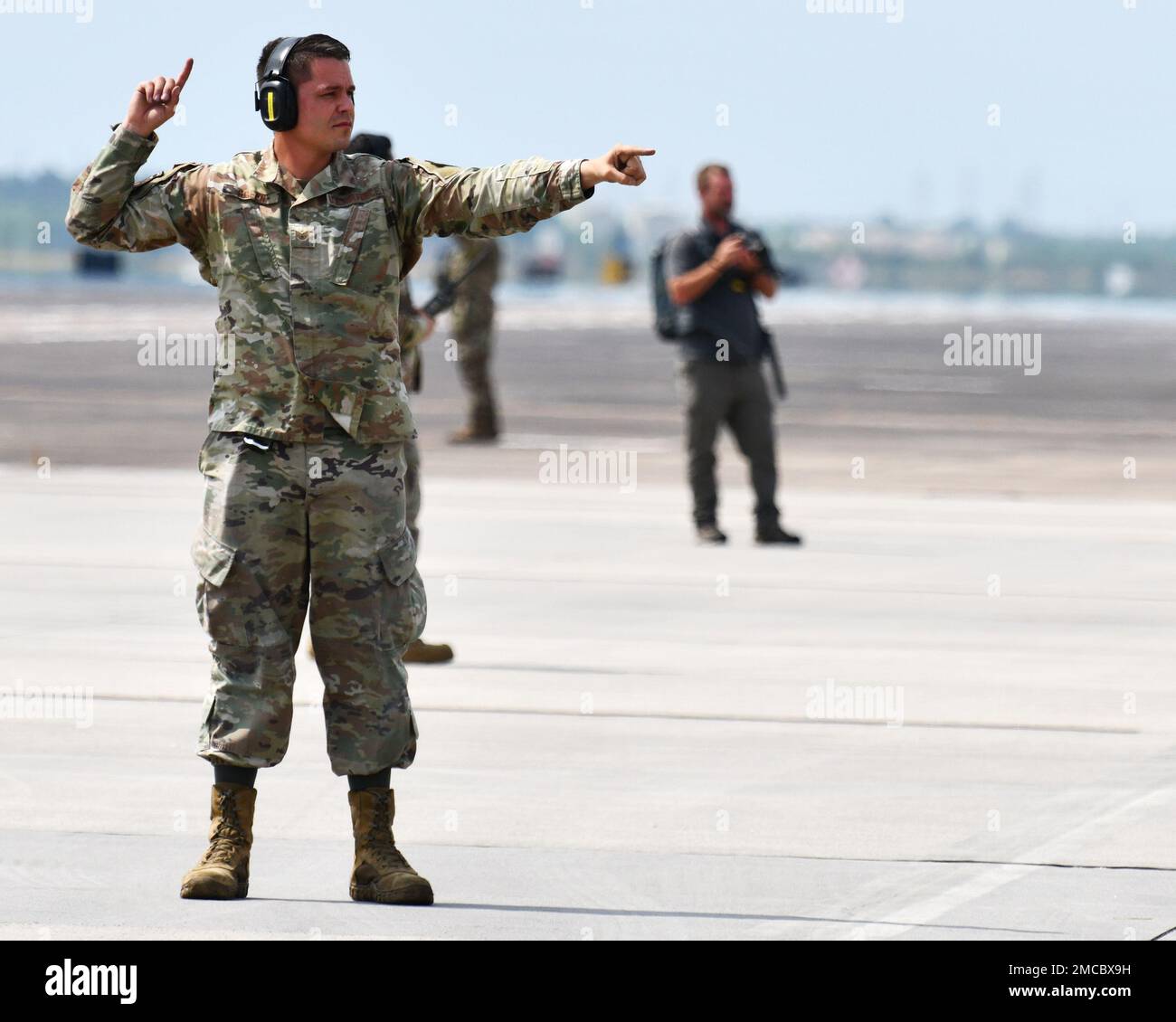 An Airman from the Air National Guard's 138th Fighter Wing, Detachment ...