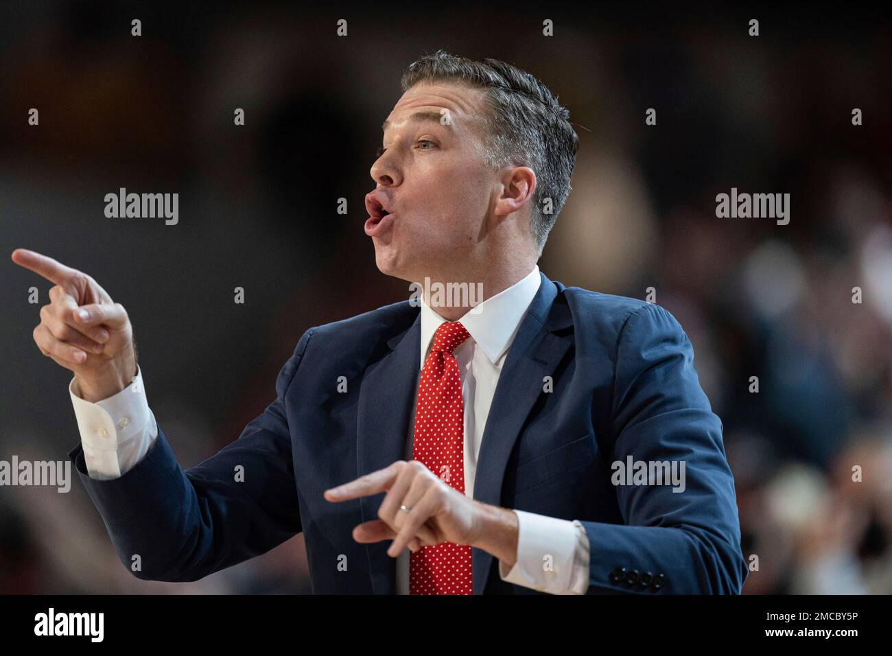 Davidson Wildcats Associate Head Coach Matt McKillop looks on during ...