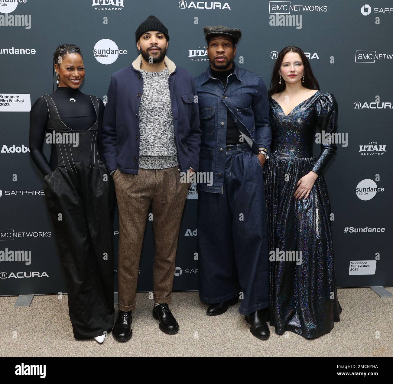 Taylour Paige, Elijah Bynum, Jonathan Majors and Jonathan Majors, arriving to the “Magazine ...