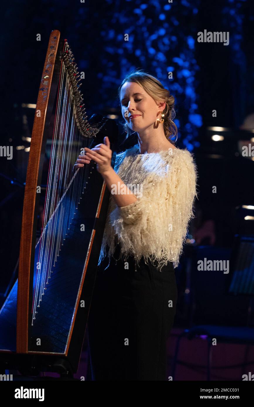 Glasgow Scotland. 19 January 2023. Maeve Gilchrist, Scots Harpist and ...