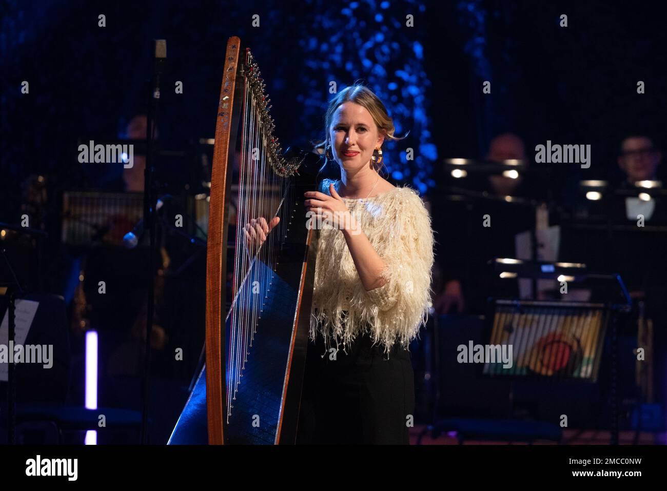 Glasgow Scotland. 19 January 2023. Maeve Gilchrist, Scots Harpist and ...