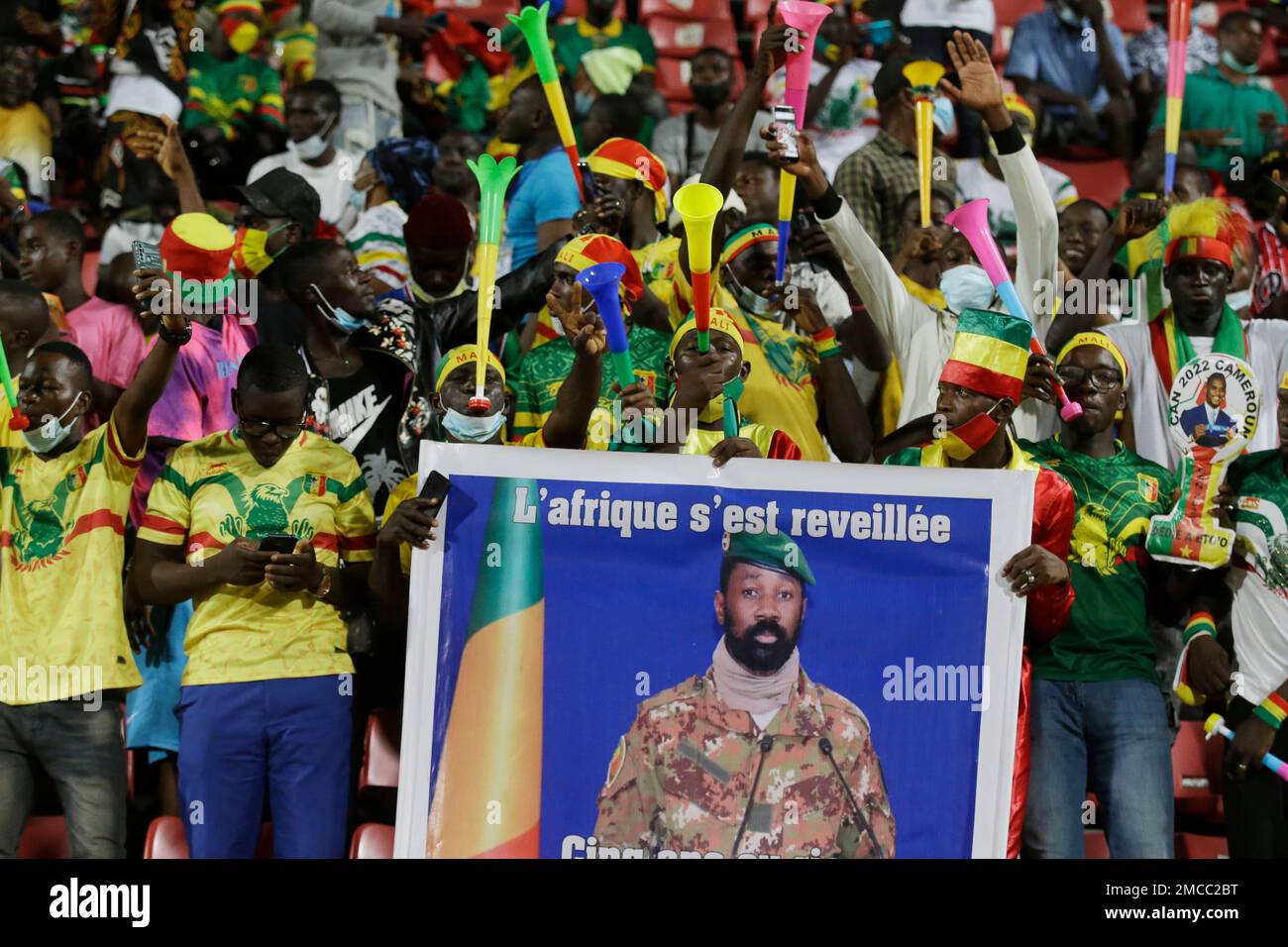 Mali's supporters ahead of the African Cup of Nations 2022 round of 16 ...
