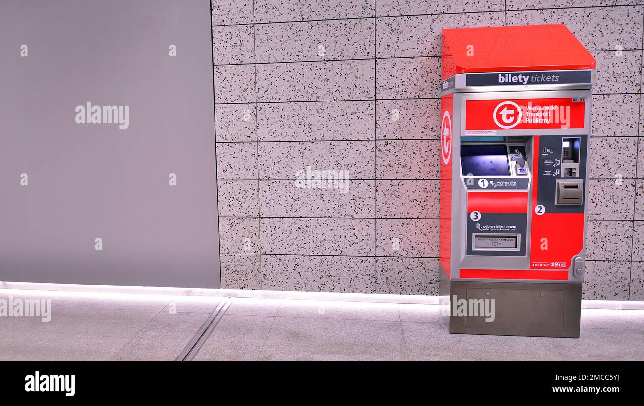 Warsaw, Poland. 5 November 2022. Sign Warszawski Transport Publiczny ...