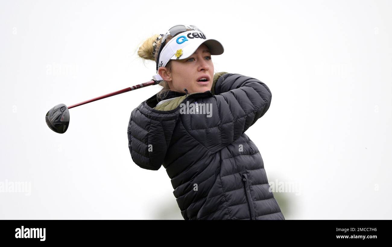 Nelly Korda hits from the ninth fairway during the final round of the ...