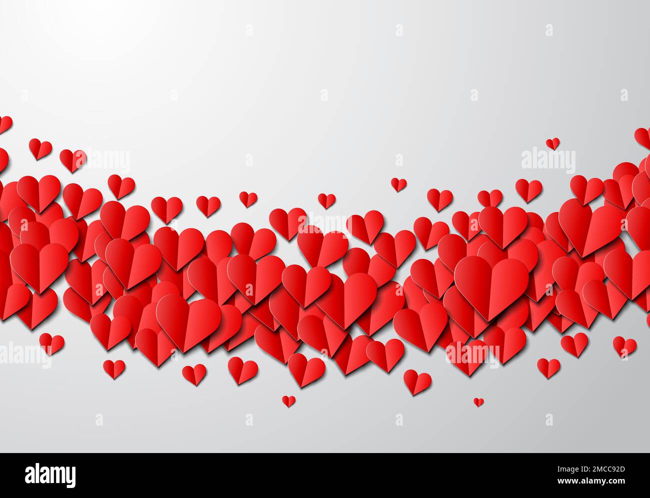 Paper hearts background for Valentine s Day greeting card design Stock ...