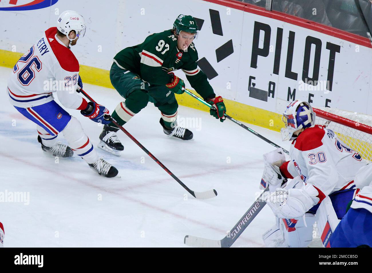 Minnesota Wild left wing Kirill Kaprizov (97) skates past Montreal ...