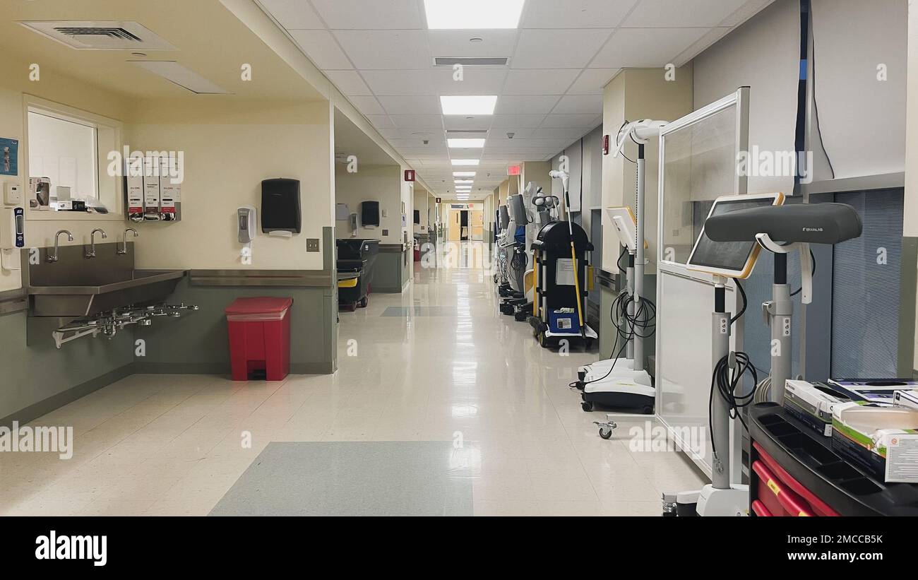 Hospital Hallways and operating OR room empty halls machines Stock ...